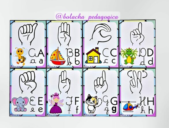 Alfabeto de Parede Libras - Bolacha Pedagógica