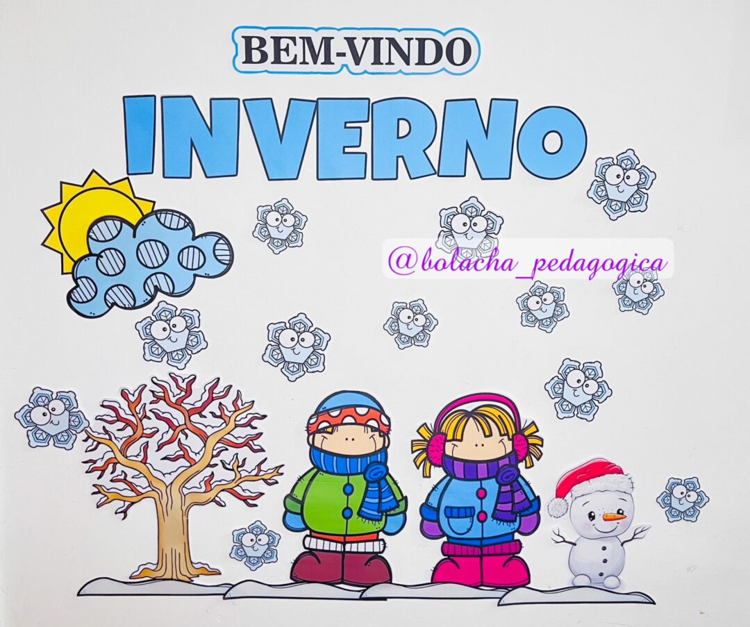 Painel Bem-vindo Inverno - Bolacha Pedagógica